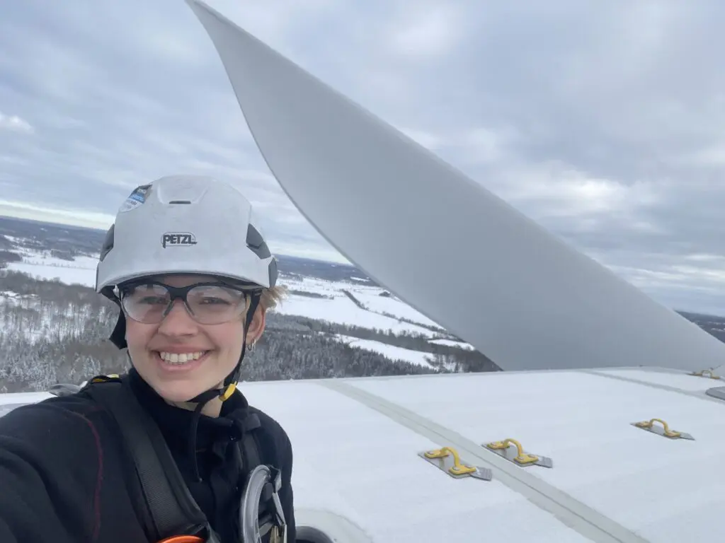 Fascinating High Life of a Woman Wind Turbine Technician - The Field ...